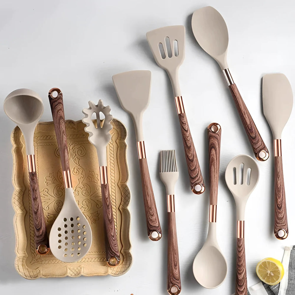 Luxe Silicone Cooking Utensils | 10 Pcs Set – Casa & Beyond.