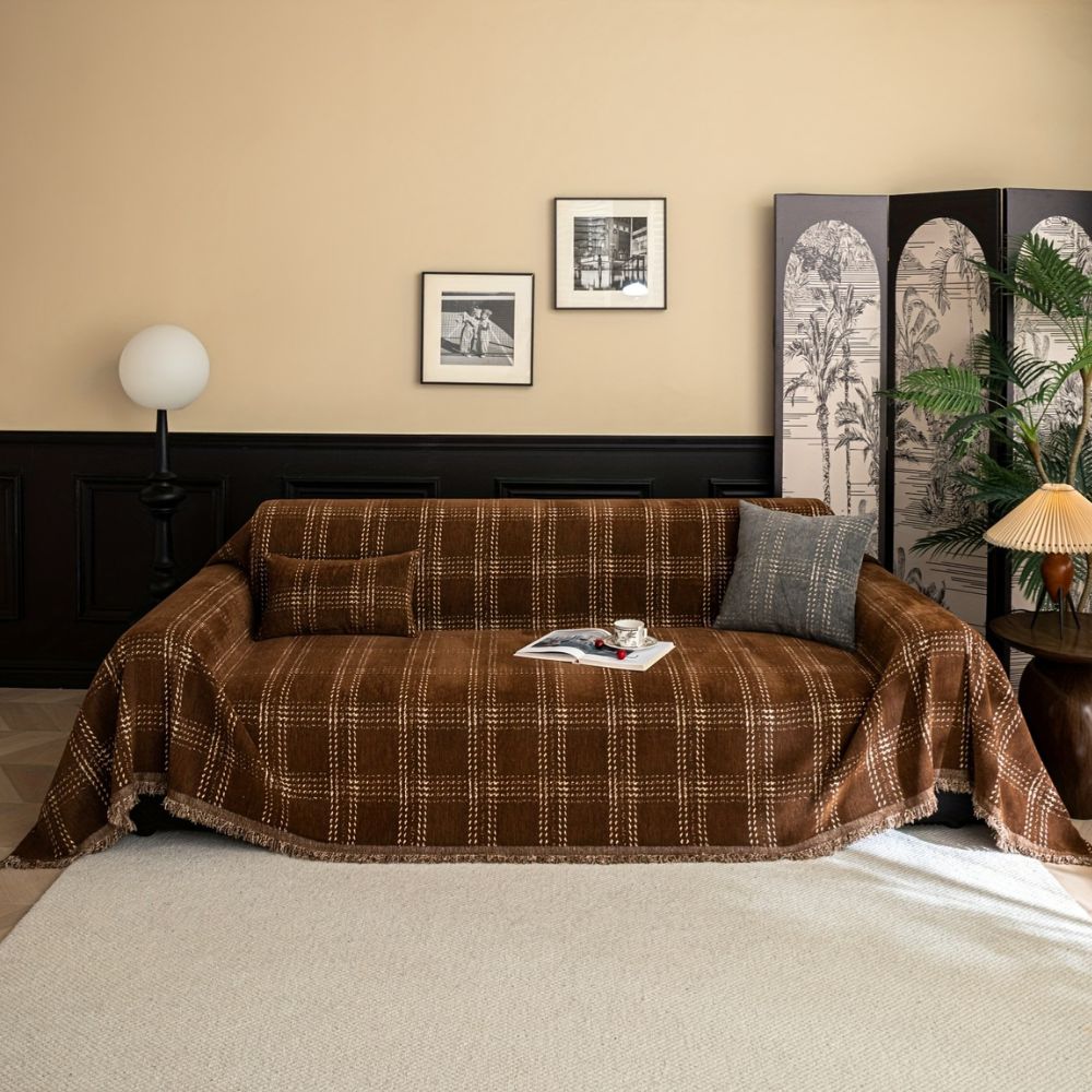 Chesterfield Plaid Sofa Cover – Casa & Beyond.