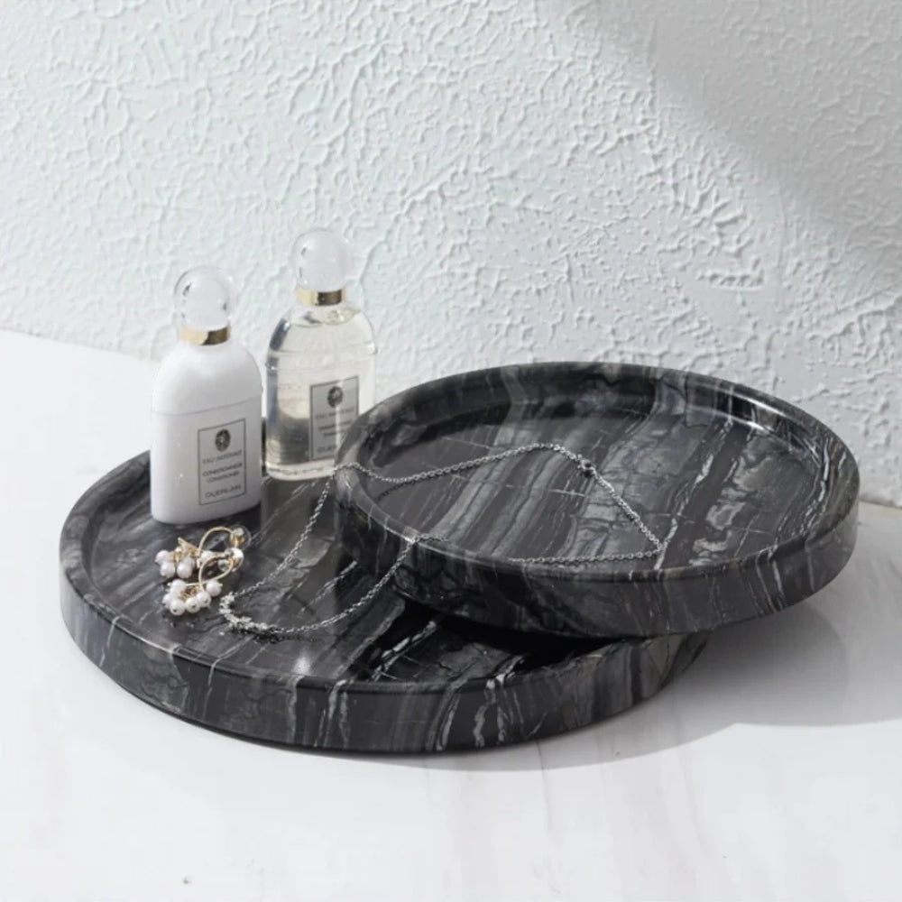 Circular Black Marble Jewelry Tray – Casa & Beyond.