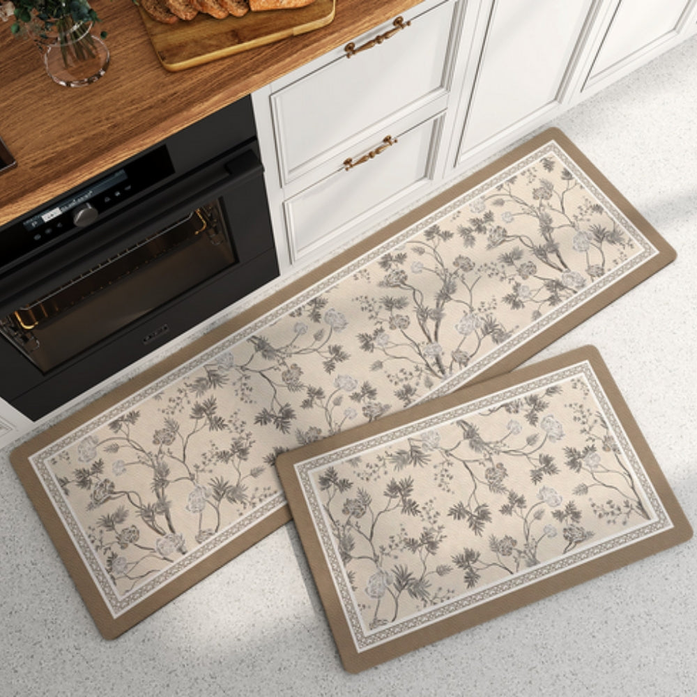 Lush Floral Striped Kitchen Mat – Casa & Beyond.