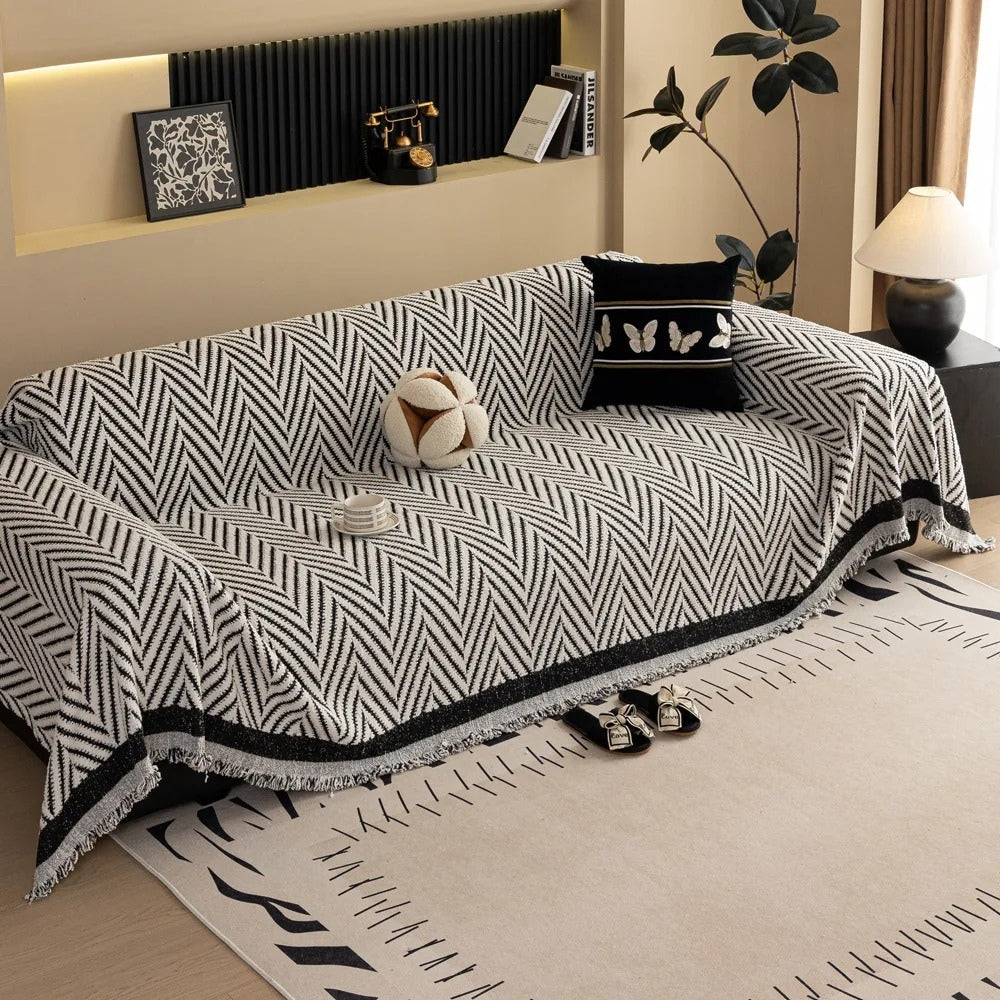 Marella Soft Chevron Sofa Cover – Casa & Beyond.