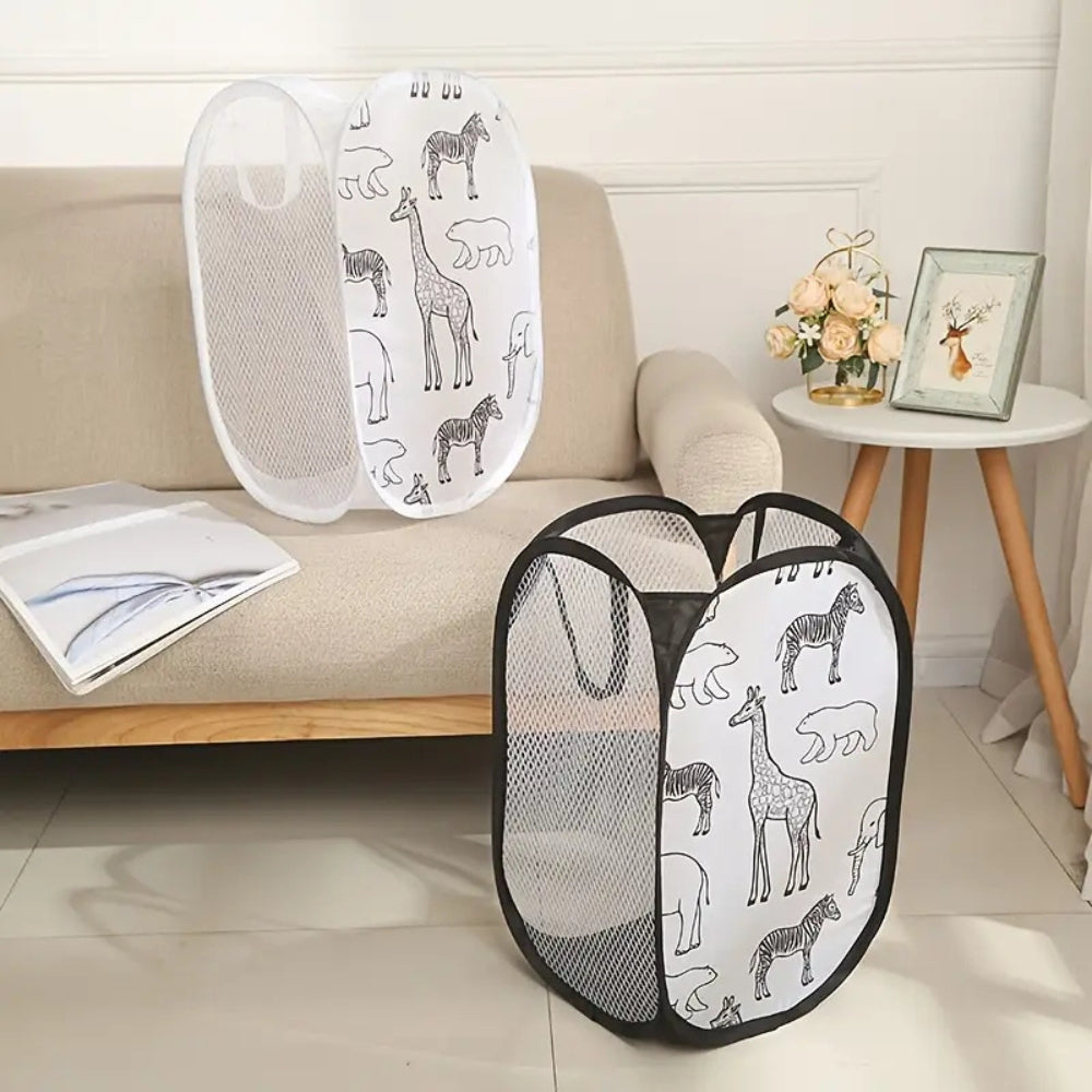 Zoola Animals Mesh Laundry Basket – Casa & Beyond.